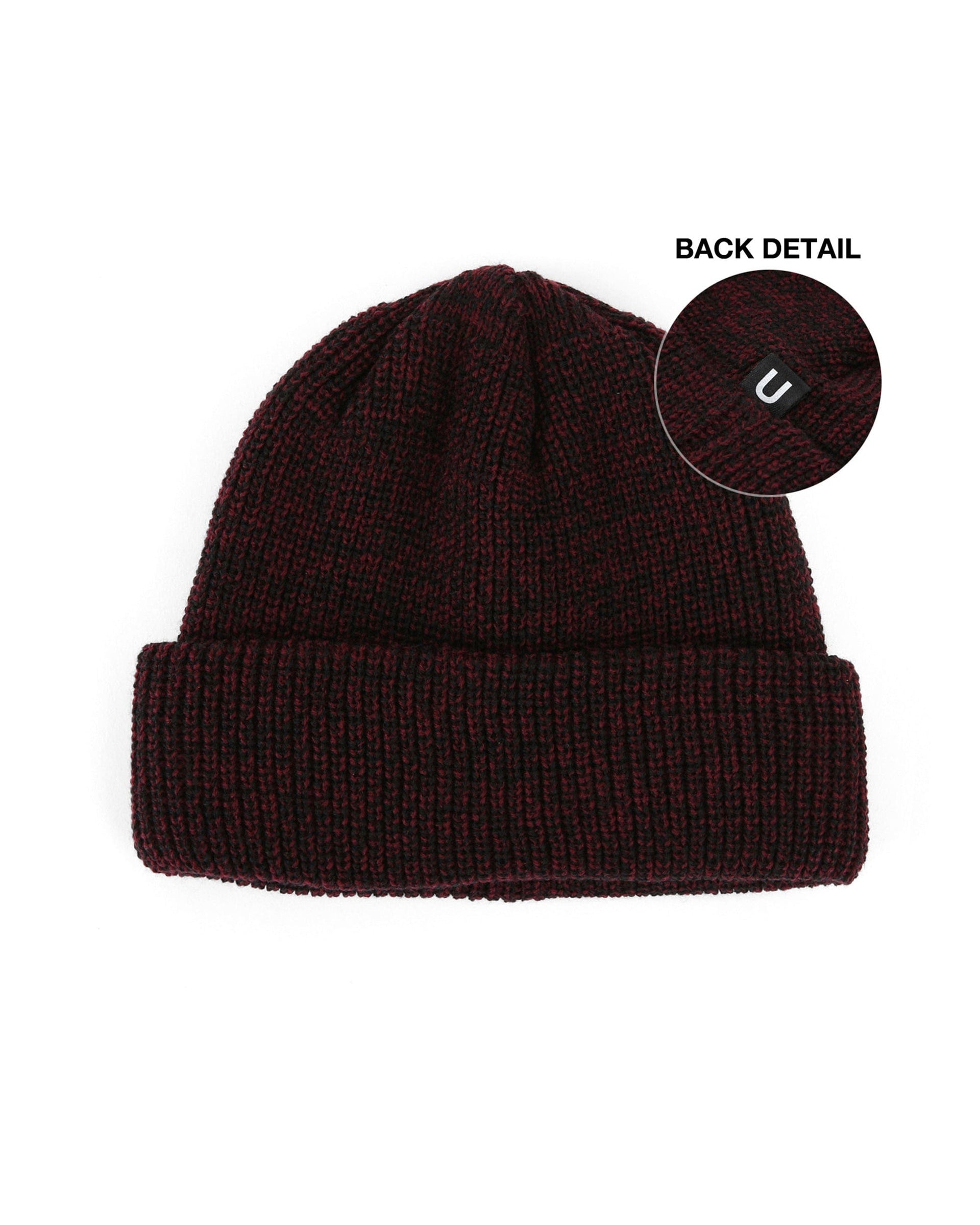 Undercontrol (BEANIE / MARINE FIT / U STRAP / BLEND WINE) Short beanie