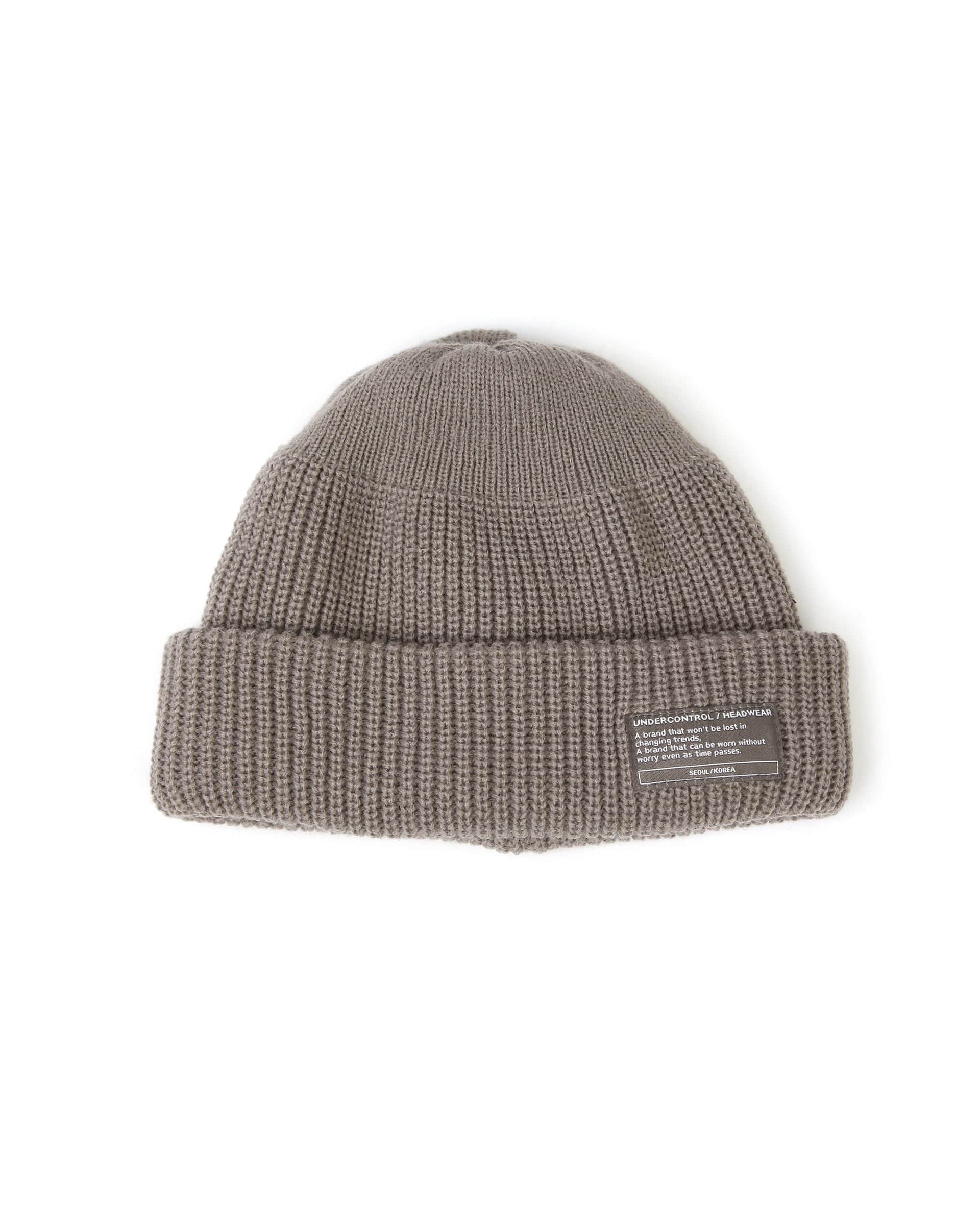 Undercontrol (BEANIE / MONK FIT / GREY) Short beanie