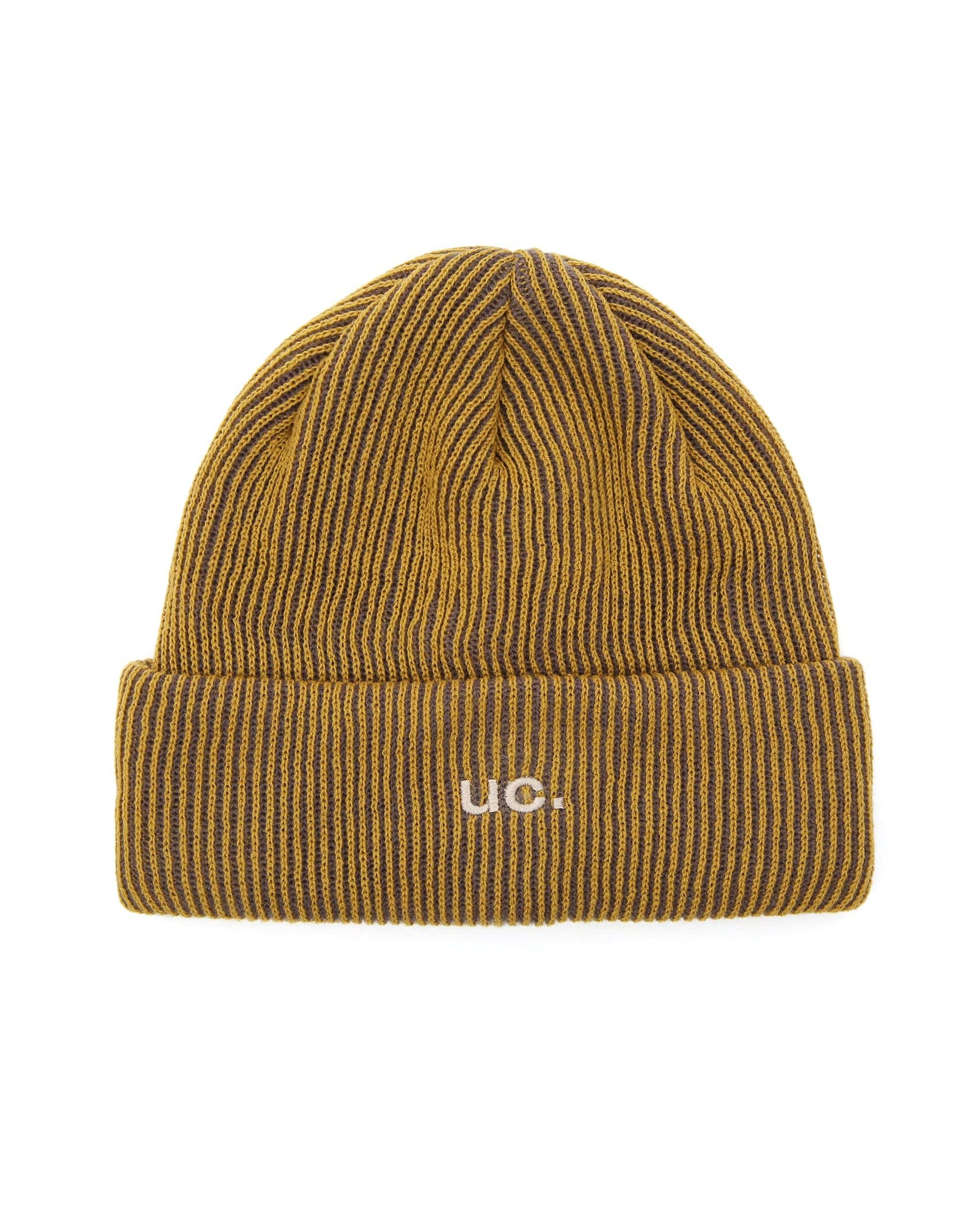 Undercontrol (BEANIE / DOUBLE FACE / D YELLOW) Winter two tone acryl beanie